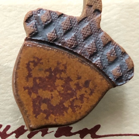 artisan made | Jewelry | Stoneware Acorn Pin Made By Artist | Poshmark